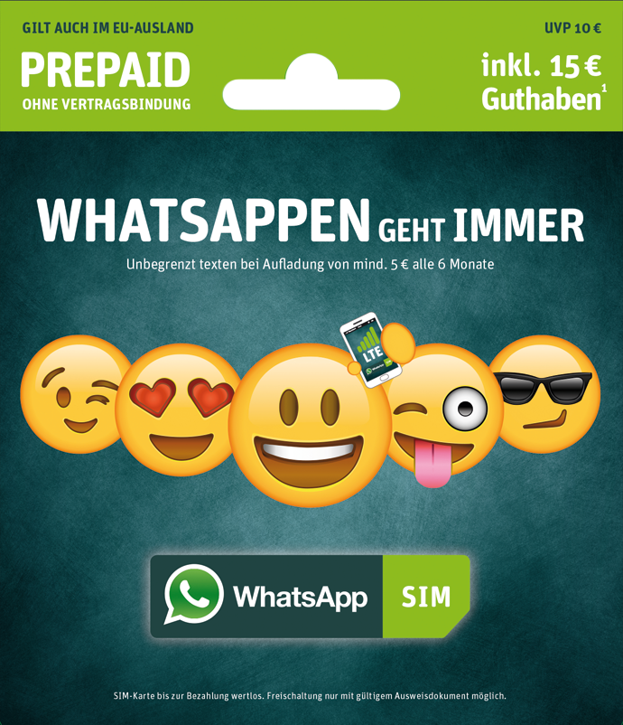 WhatsApp SIM - jetzt auch mit 2000 Freieinheiten im Monat - Digitalweek.de
